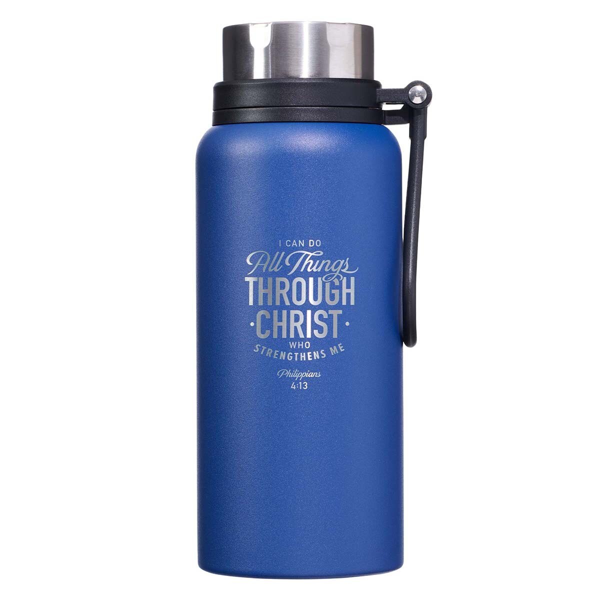 I Can Do All Things Blue Stainless Steel Water Bottle - Philippians 4 ...