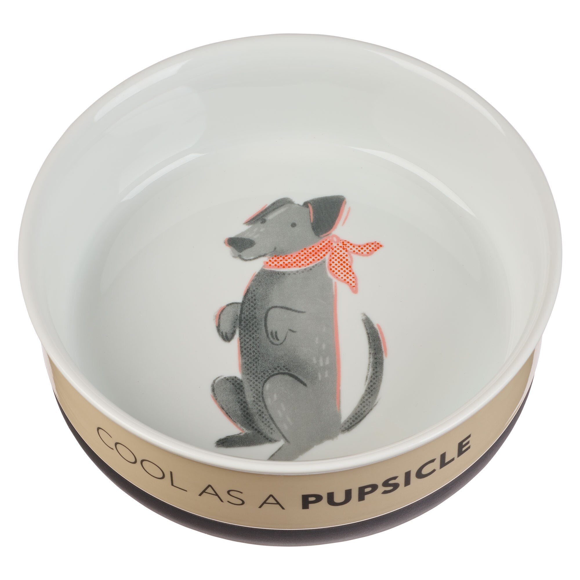 Cool As A Pupsicle Large Taupe Ceramic Dog Bowl – Christian Art Gifts