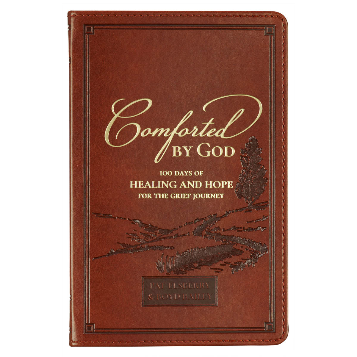 Comforted by God Honey-Brown Faux Leather Devotional Gift Book ...