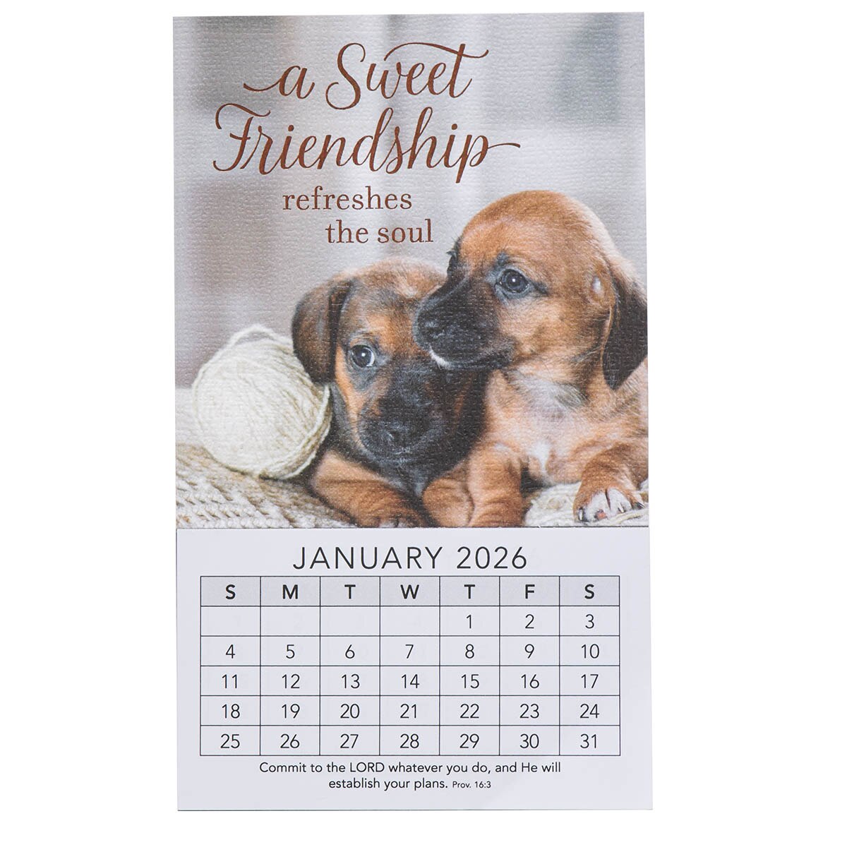 2026 Sweet Friendship Mini Magnetic Calendar – Christian Art Gifts