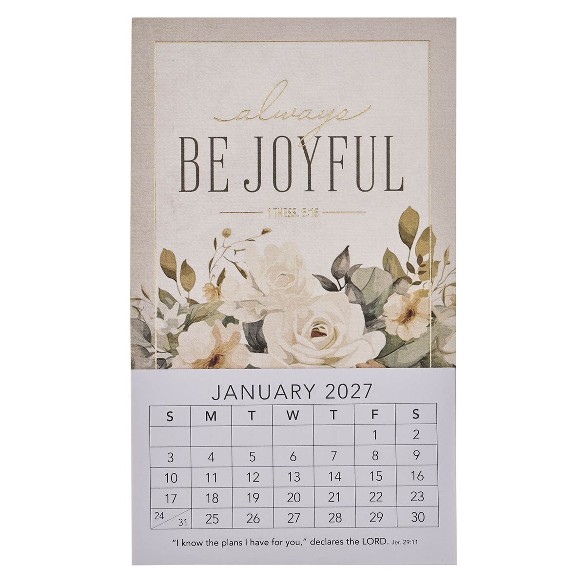 2027 Always Be Joyful Mini Magnetic Calendar - Thessalonians 5:16 ...