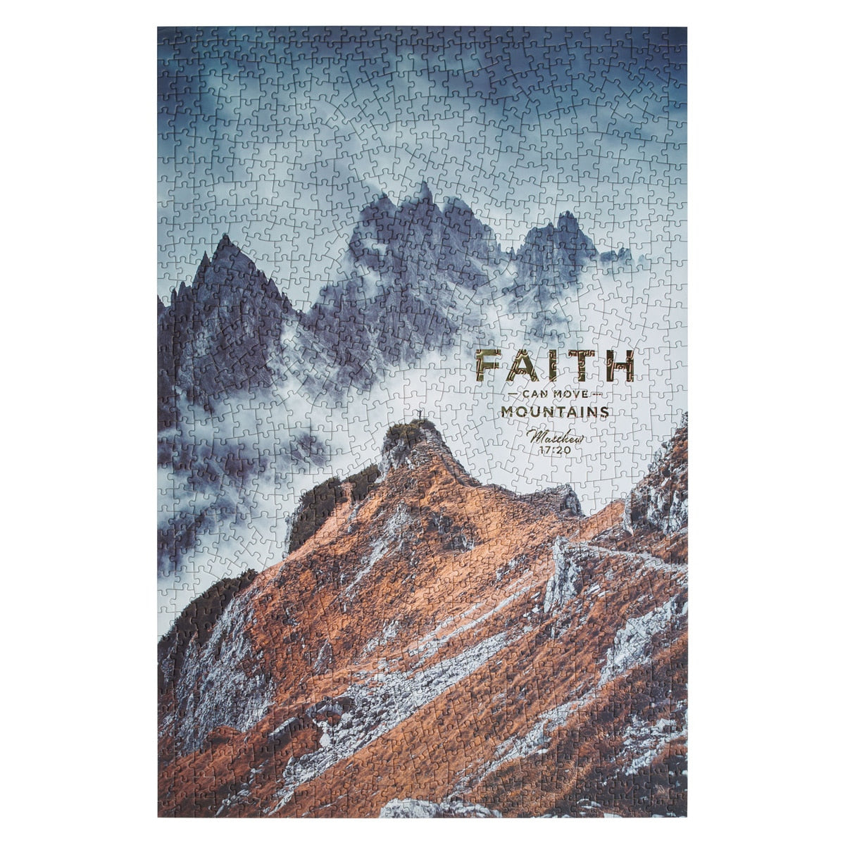 Faith Can Move Mountains 1000-piece Puzzle - Matthew 17:20 – Christian ...